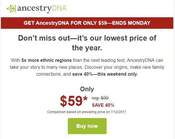 Ancestry.com DNA Kit Purchase Follow Up – GenealogyAtHeart.com